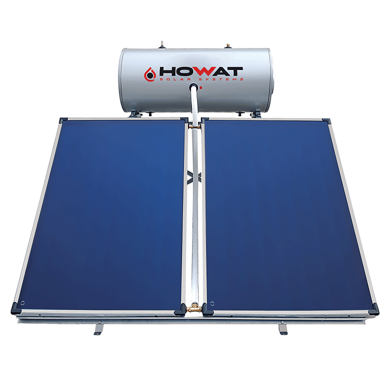 Ηλιακός Θερμοσίφωνας Τριπλής ενέργειας Glass 160lt Howat Επιλεκτικός ...