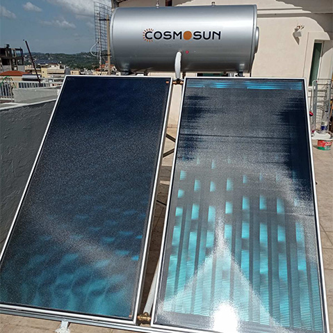 Εγκατάσταση Ηλιακού Θερμοσίφωνα Cosmosan 200Lt με 4m² Ηλιακούς ...